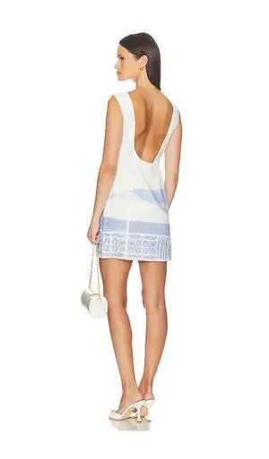 YELLOW THE LABEL Mason Linen Dress In White
