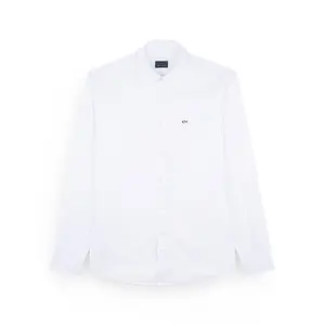 Paul & Shark Oxford Cotton Shirt With Shark Embroidery - White