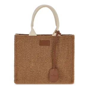 Paul & Shark Raffia And Leather Bag - Brown