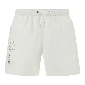 Paul & Shark Malibu Swim Shorts With Reflective Print - White