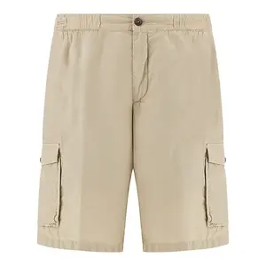 Paul & Shark Cargo Bermuda In Ultralight Poplin Cotton - Sahara