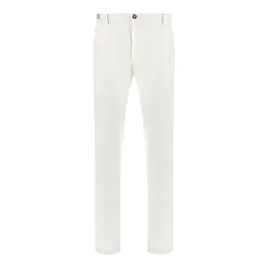 Paul & Shark Linen Chino Pants With Drawstring - White