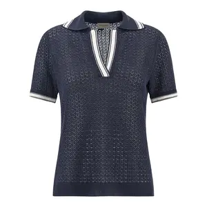 Paul & Shark Pure Linen Openwork Knit Polo