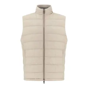 Paul & Shark Technical Ultralight Down Gilet With Alcantara® Details - Oatmeal