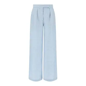 Paul & Shark Wide Leg Linen Trousers - Forever Blue