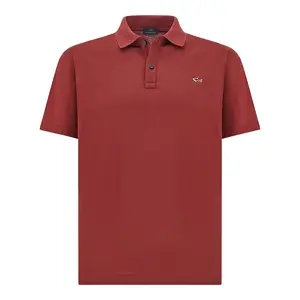 Paul & Shark Double Piqué Cotton Polo - Ruby Wine
