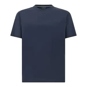 Paul & Shark Cotton Jersey T-shirt With Shark Fin Embroidery - Blue