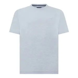 Paul & Shark Cotton Jersey T-shirt With Shark Fin Embroidery - Cerulean