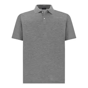 Paul & Shark Double Piqué Cotton Polo - Medium Grey