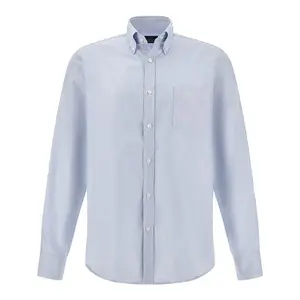 Paul & Shark Cotton Oxford Shirt Soffio - Stripes  White Light Blue