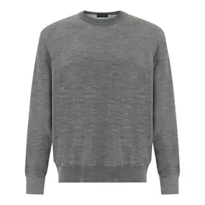 Paul & Shark 140’s Superfine Merino Wool Crewneck Sweater - Grey