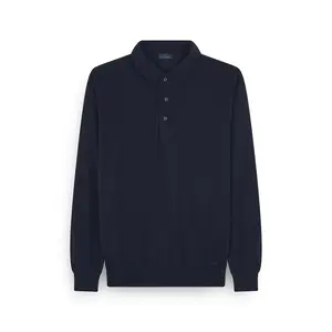 Paul & Shark Ultrafine Merino Wool Polo Shirt With Shark Embroidery - Blue
