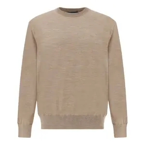 Paul & Shark 140’s Superfine Merino Wool Crewneck Sweater - Humus