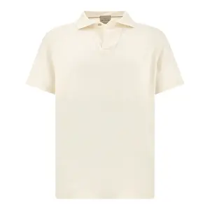 Paul & Shark Polo In Cotton And Cashmere - Blanc De Blanc