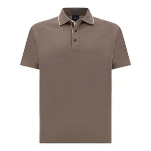 Paul & Shark Cotton Aqua Touch Polo With Striped Detail - Morel