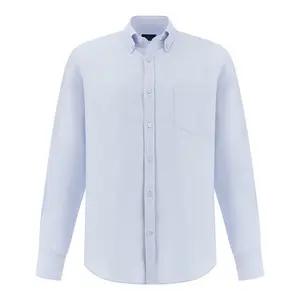 Paul & Shark Soffio Cotton Shirt With Damier Pattern - Light Blue