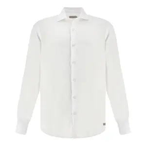 Paul & Shark Garment‑dyed Linen Shirt - White