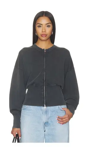 Closed Zipped Cardigan - Black