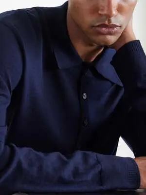 Dries Van Noten Muano Merino Wool Polo Shirt