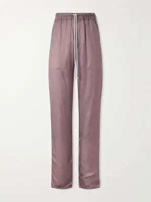 Rick Owens Dietrich Straight-leg Shell Drawstring Trousers - Purple
