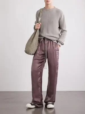 Rick Owens Dietrich Straight-leg Shell Drawstring Trousers - Purple
