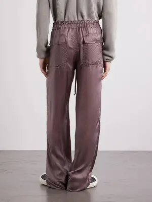 Rick Owens Dietrich Straight-leg Shell Drawstring Trousers - Purple