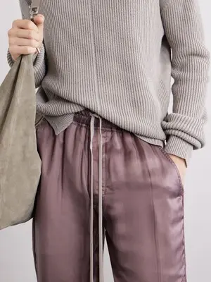 Rick Owens Dietrich Straight-leg Shell Drawstring Trousers - Purple