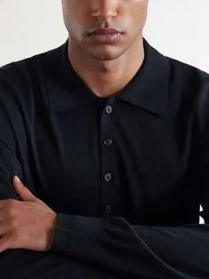 Dries Van Noten Muano Merino Wool Polo Shirt