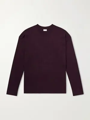 Dries Van Noten Hegland Cotton-jersey T-shirt - Burgundy