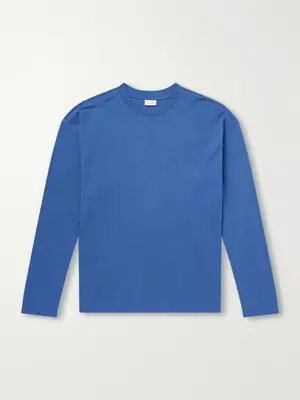Dries Van Noten Hegland Cotton-jersey T-shirt - Blue
