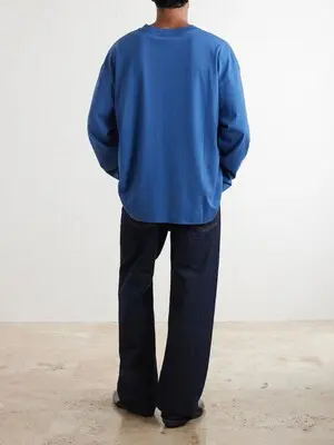 Dries Van Noten Hegland Cotton-jersey T-shirt - Blue