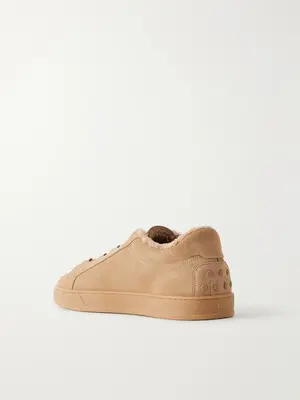 TOD'S Cassetta 04l Shearling-lined Suede Sneakers