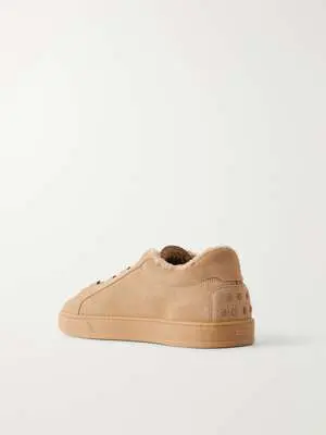 TOD'S Cassetta 04l Shearling-lined Suede Sneakers