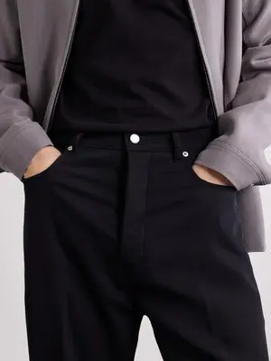 Rick Owens Geth Wide-leg Wool Jeans