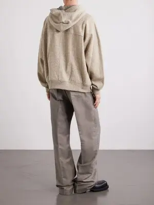 Rick Owens Wool And Cotton-blend Zip-up Hoodie