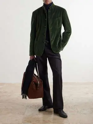 Massimo Alba Gstaad Panelled Cotton-velvet Jacket