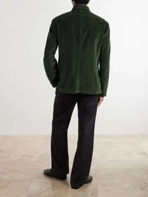 Massimo Alba Gstaad Panelled Cotton-velvet Jacket