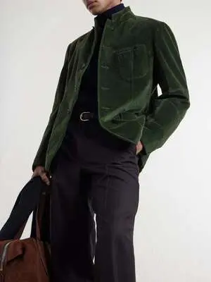 Massimo Alba Gstaad Panelled Cotton-velvet Jacket