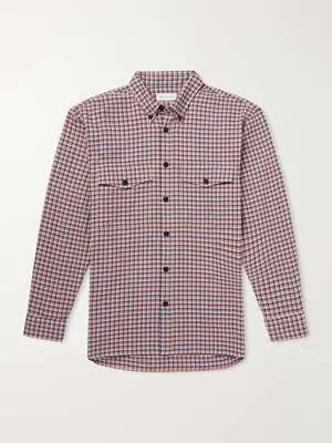 Dries Van Noten Checked Cotton-blend Flannel Shirt - Red