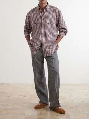 Dries Van Noten Checked Cotton-blend Flannel Shirt