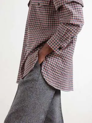 Dries Van Noten Checked Cotton-blend Flannel Shirt