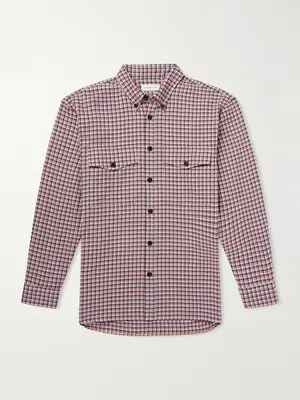 Dries Van Noten Checked Cotton-blend Flannel Shirt - Red