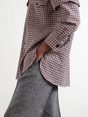 Dries Van Noten Checked Cotton-blend Flannel Shirt - Red