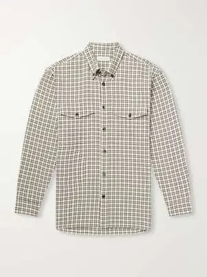 Dries Van Noten Cromo Checked Cotton-blend Flannel Shirt - Ecru