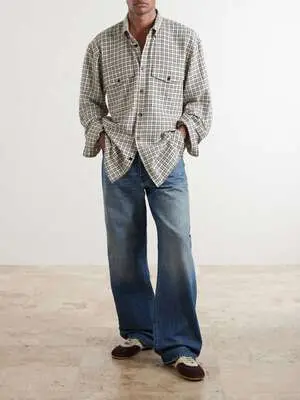 Dries Van Noten Cromo Checked Cotton-blend Flannel Shirt