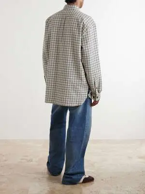 Dries Van Noten Cromo Checked Cotton-blend Flannel Shirt
