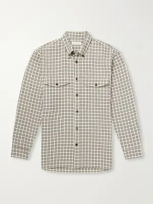 Dries Van Noten Cromo Checked Cotton-blend Flannel Shirt
