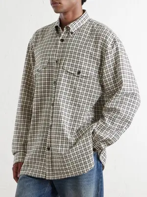 Dries Van Noten Cromo Checked Cotton-blend Flannel Shirt