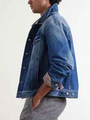 Dries Van Noten Paneled Cotton-denim Trucker Jacket
