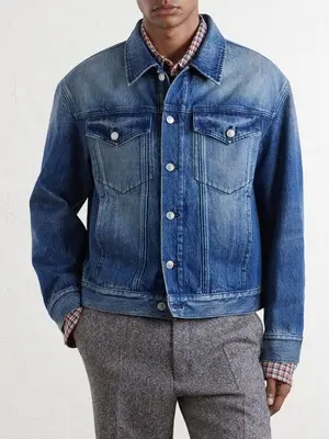 Dries Van Noten Paneled Cotton-denim Trucker Jacket
